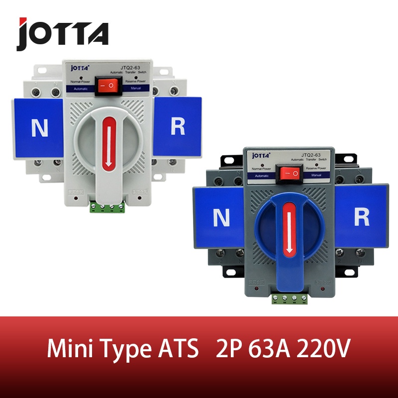 2P 63A 220V/110V MCB type white/Blue Dual Power Automatic transfer ...