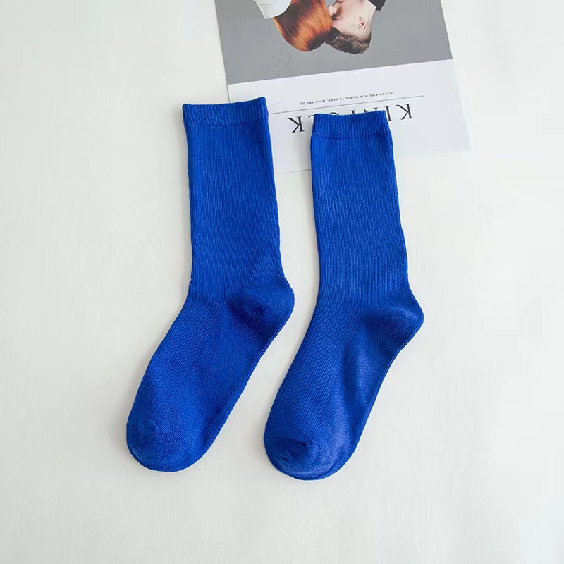 Casual womens sock solid color cotton socks for women ladies candy ...