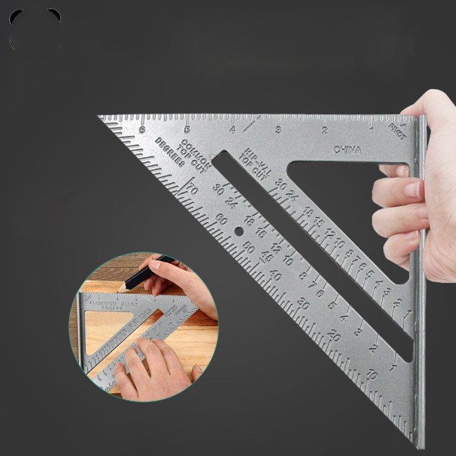 7" Aluminum Triangle Ruler Square Carpenter's Framing Measuring Tools 7 ...