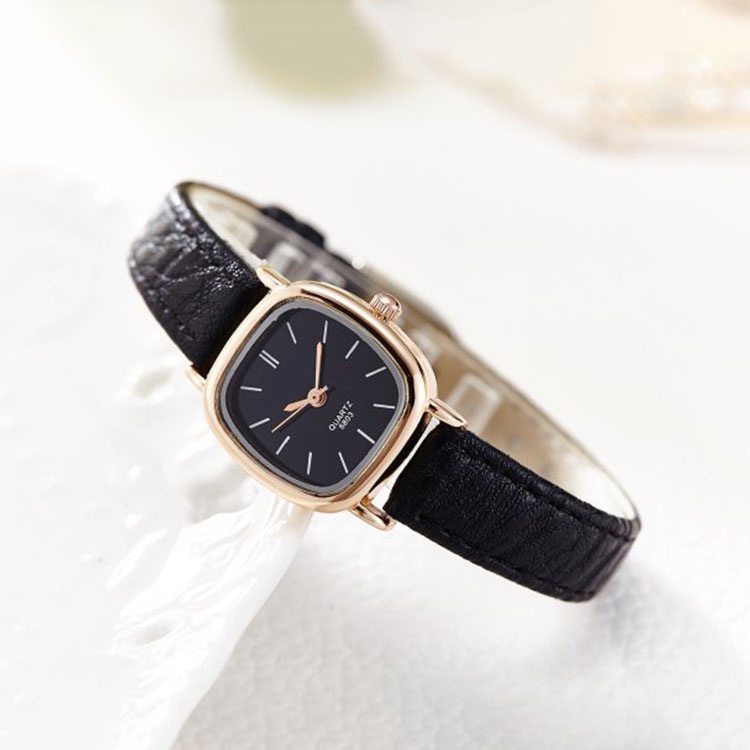 Simple Women Watch Small square Super Thin Quartz Watches KF | Shopee ...