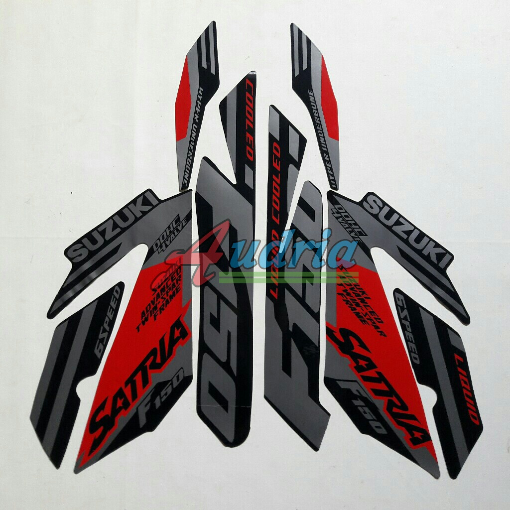 MERAH HITAM Suzuki satria f150 2022 Motorcycle body Striping Sticker ...