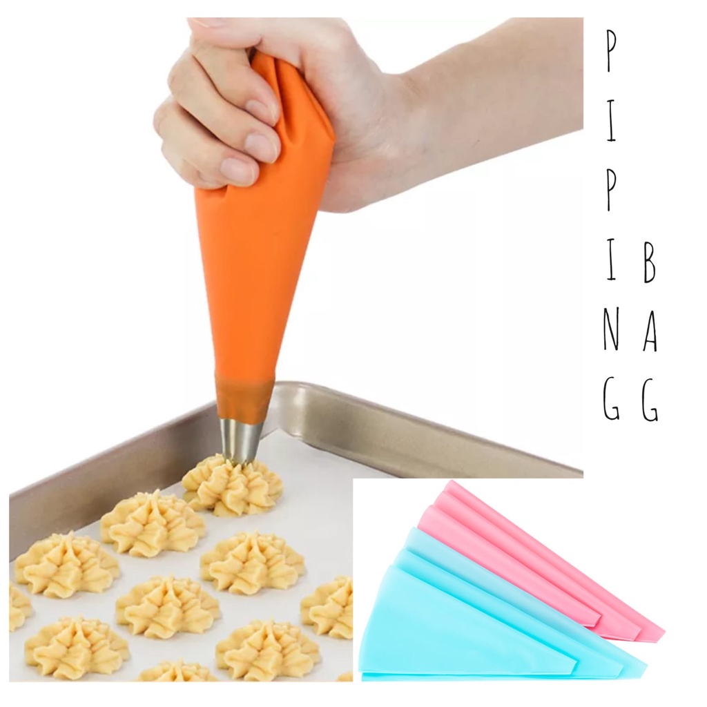 Reuseable Silicone Pastry Icing Piping Buttercream Bag/Washable ...
