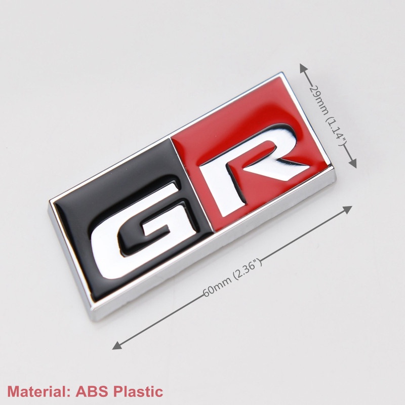 3D Car Emblem Sticker GR SPORT Front Hood Grille & Rear Trunk ...