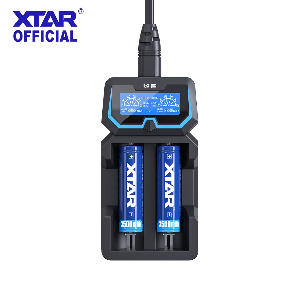 XTAR Extended Version X2 AC 2A Fast Charging LCD Li-ion/ Ni-MH Battery ...