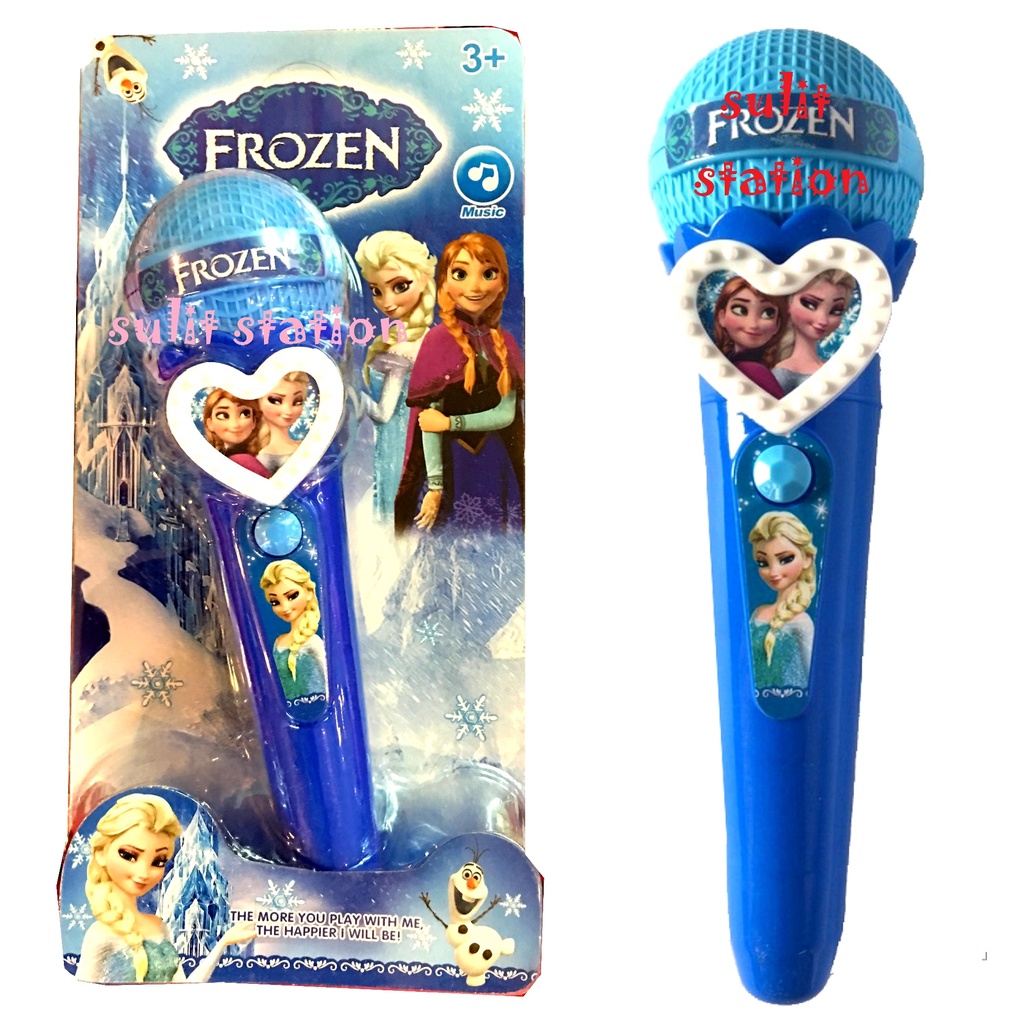 FROZEN ELSA ANNA BATTERY OPERATED MUSICAL MIC MICROPHONE TOYS | Shopee ...