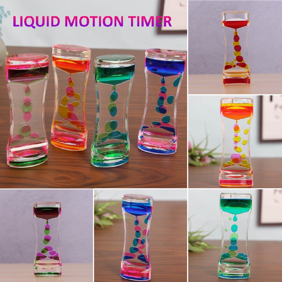 Shiyin Liquid Motion Bubbler Timer Hourglass for Sensory Play Toy ...