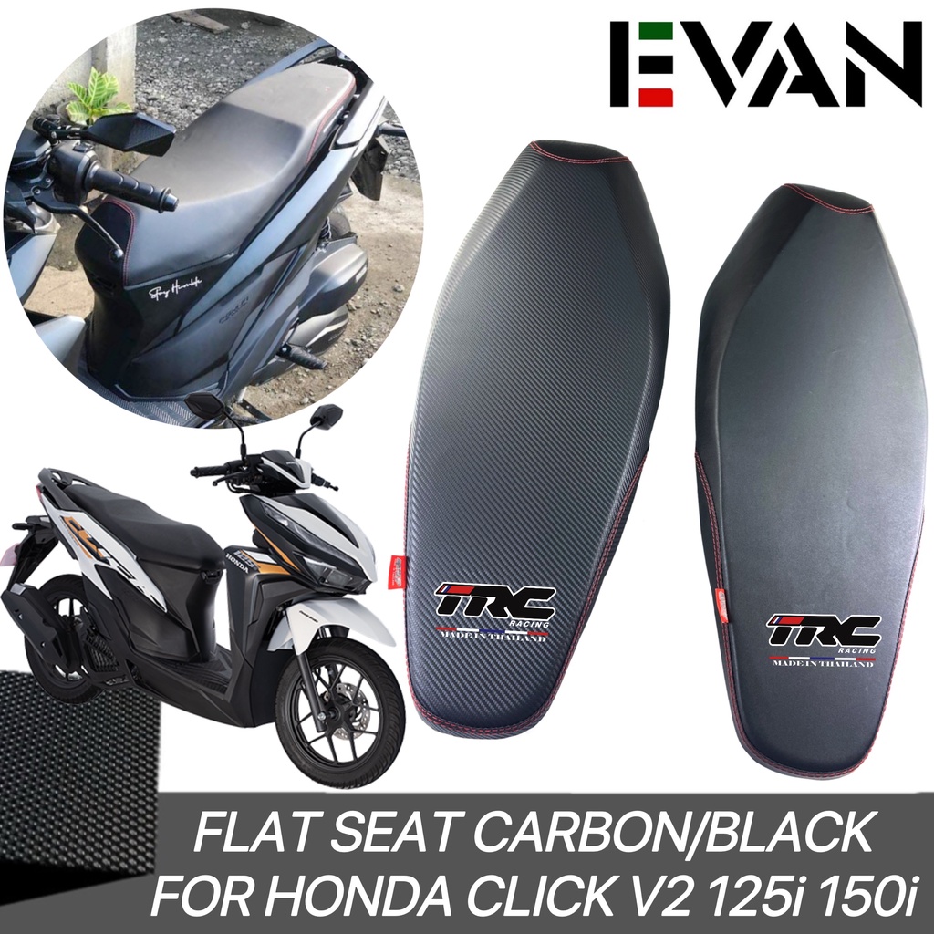 EVAN.COM COD Flat Seat Carbon/Black For Honda Click v2 v3 125i 150i ...