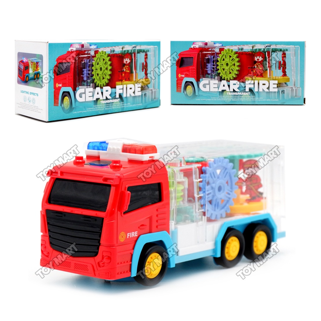 Transparent Fire Truck Engine Moving Parts Vehicle Battery Operated ...