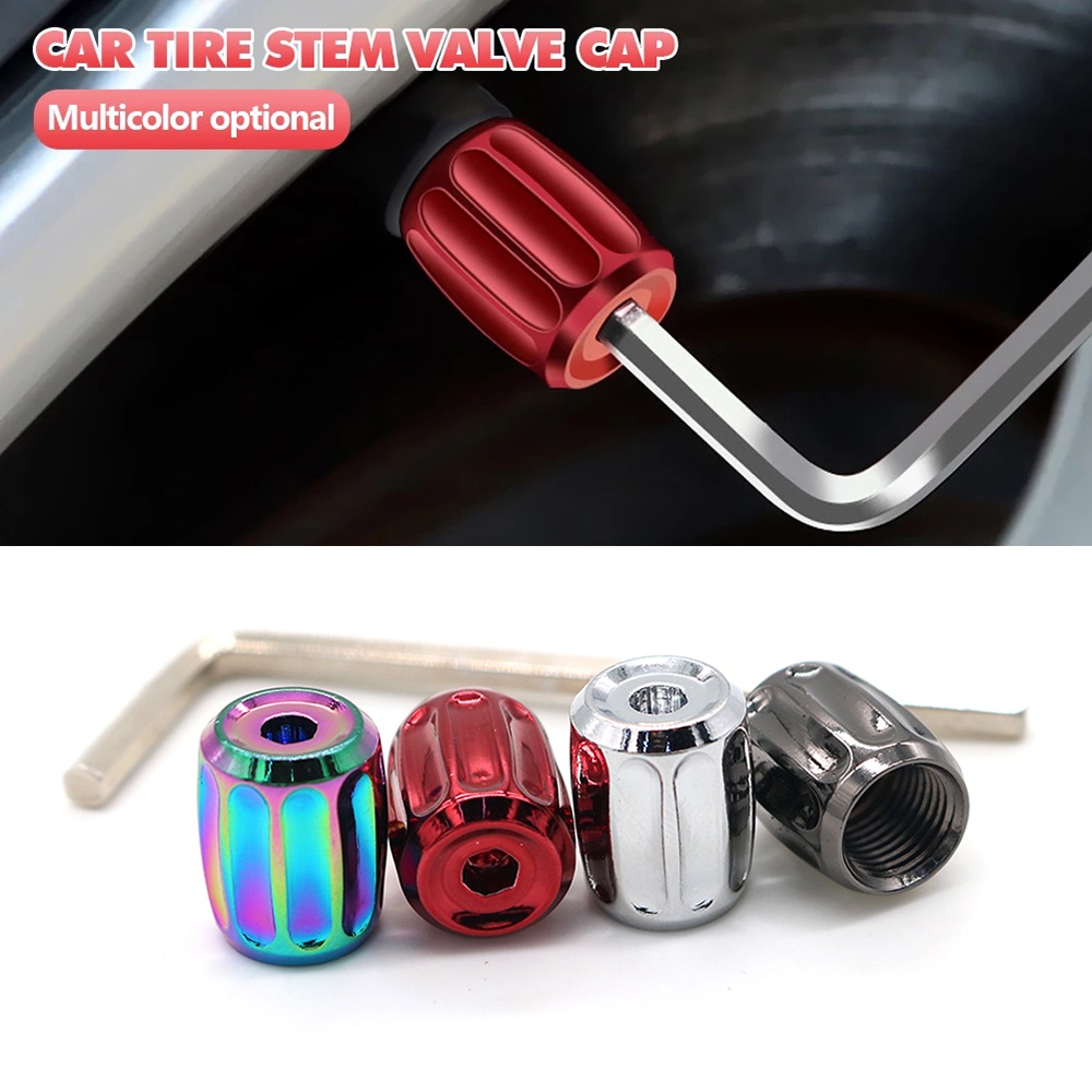 4PCS Wheel Caps Car Tire Stem Valve Cap Anti-Theft Caps on Wheels ...