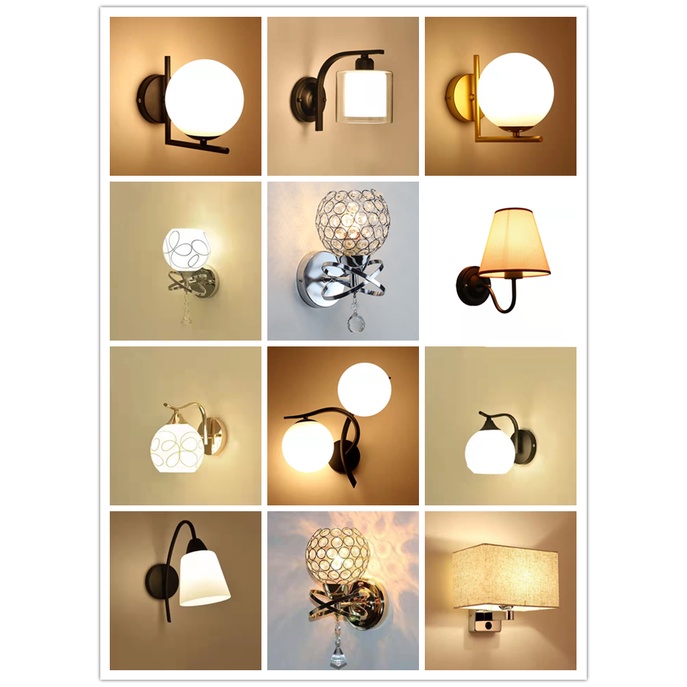 [Wall lamp] Simple and modern led living room bedroom bedside lamp ...
