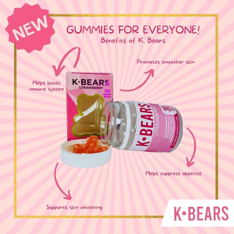 K Bears Gummies Slimming and Whitening (30 gummies) | Shopee Philippines