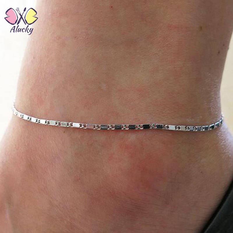 Fashion Simple Anklet Fine Metal Chain Seaside Beach Foot Chain Jewelry ...