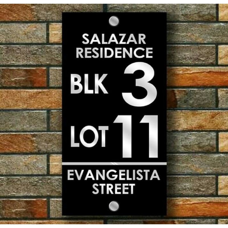 PQ HIGH-QUALITY CUSTOMIZED HOUSE ADDRESS PLATE – ACRYLIC FIBER HOUSE ...