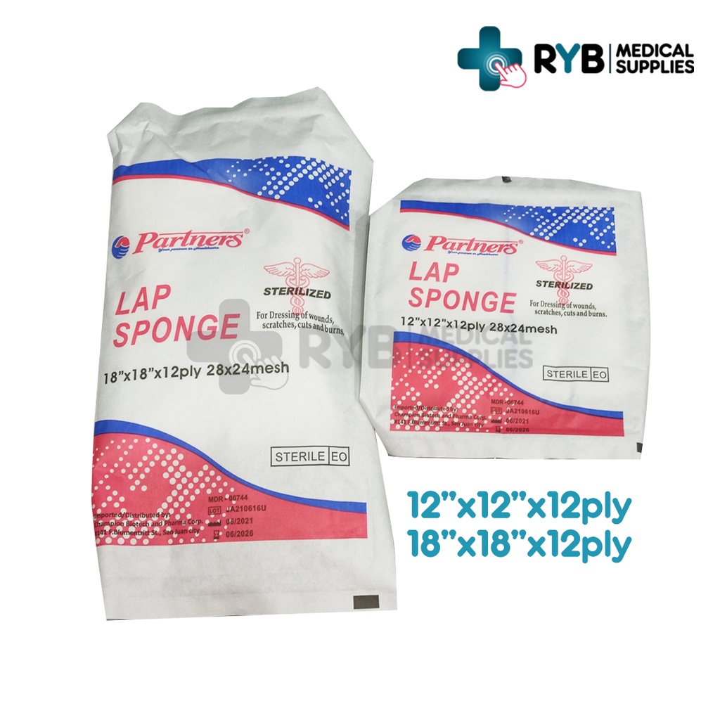 Lap Sponge LAPORATOMY / Abdominal or Lap Pad 12x12 & 18x18 - 12 ply ...