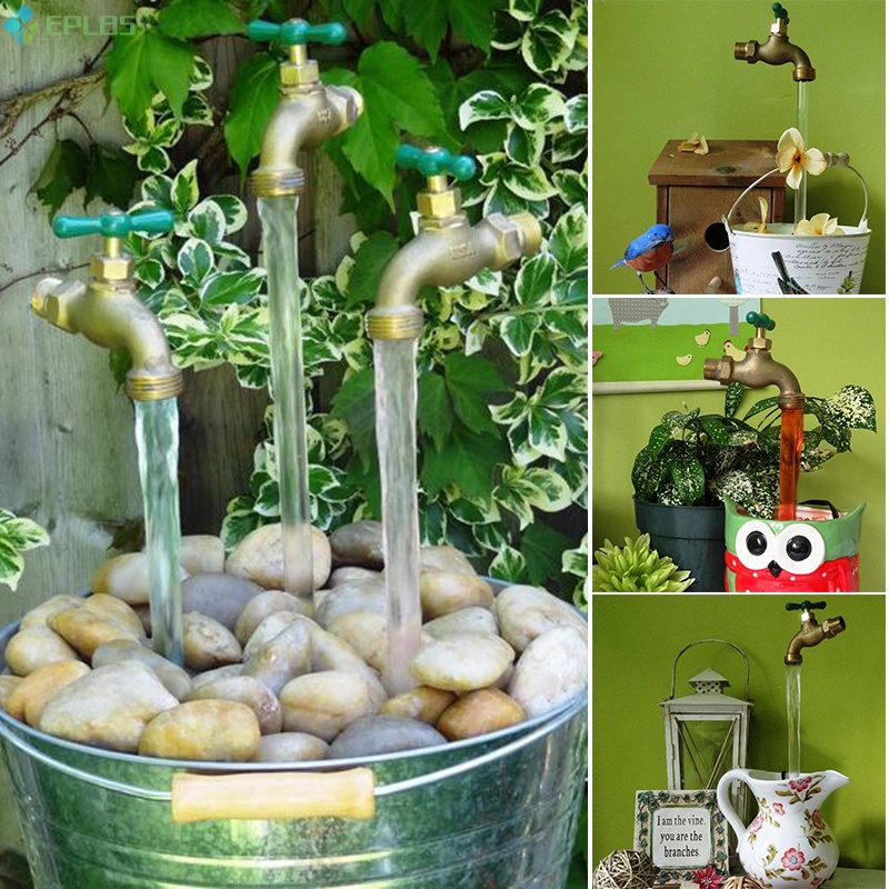 COD% Invisible Flowing Spout Watering Can Fountain Zinc Alloy Floating ...