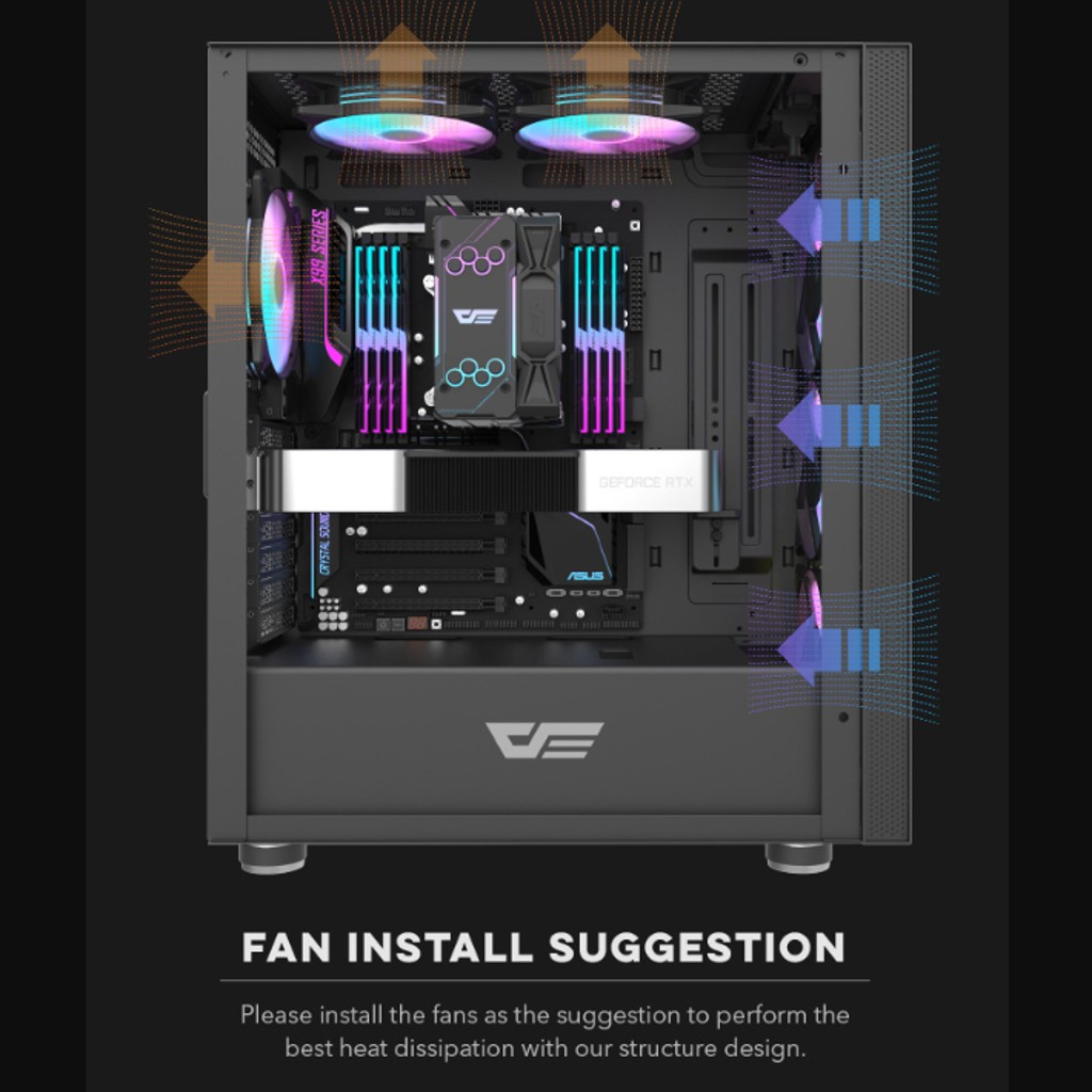 DarkFlash Dk210 Graffiti Version A-rgb Sync Able Front Panel 5v3pin ...