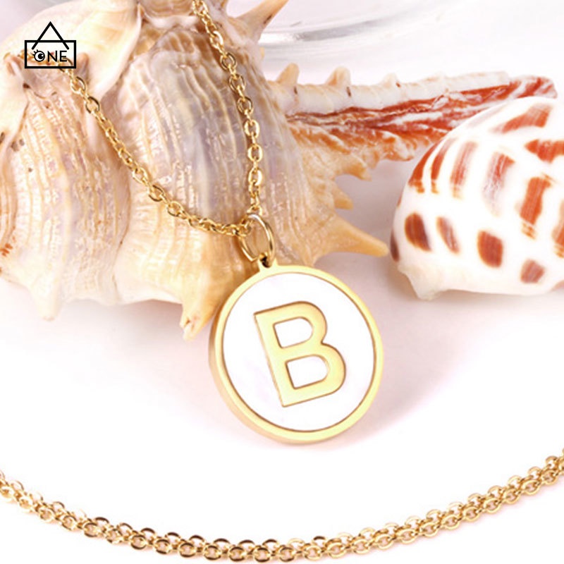 Clearance sale/ [G-Z]High Quality Sea Shell pendan Letter Stainless ...