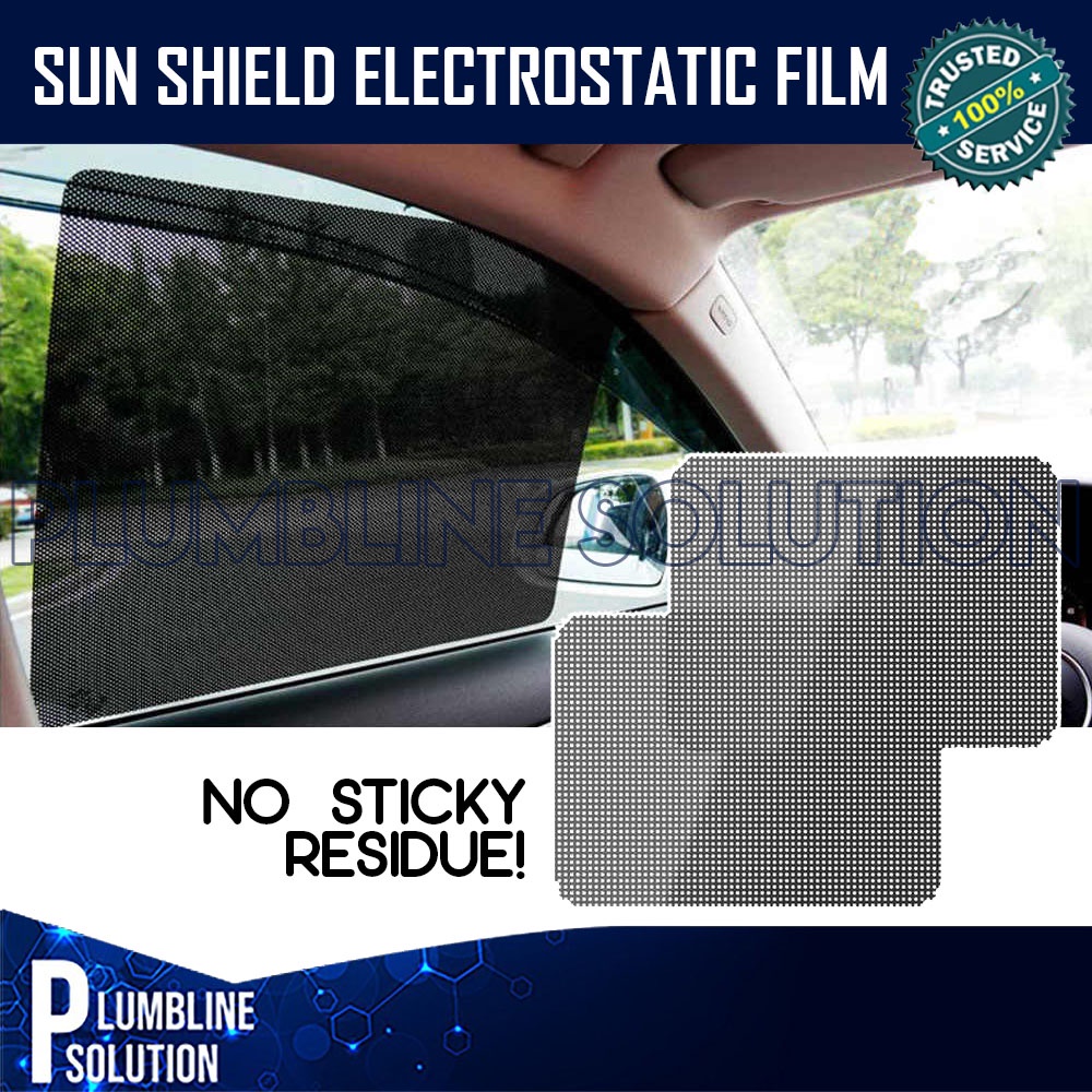 4pcs Sun Shield Electrostatic Film Car Sun Protection No Sticky Residue ...
