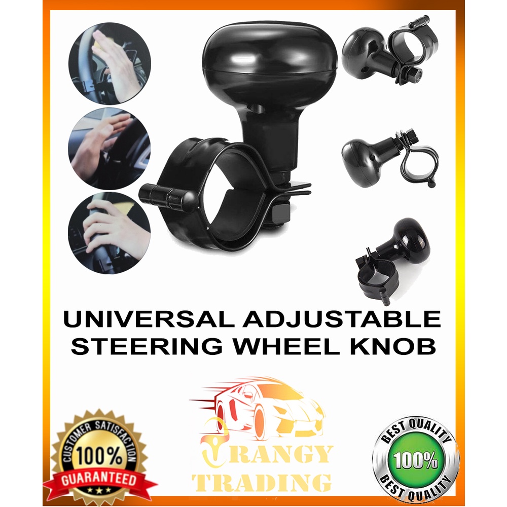 Universal Car Steering Wheel Spinner Knob Power Handle Ball (Black ...