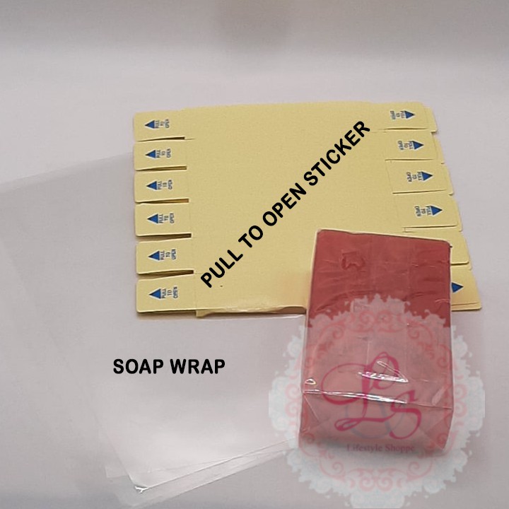 Cellophane Wrap for Soap Packaging and pull to open sticker | Shopee ...