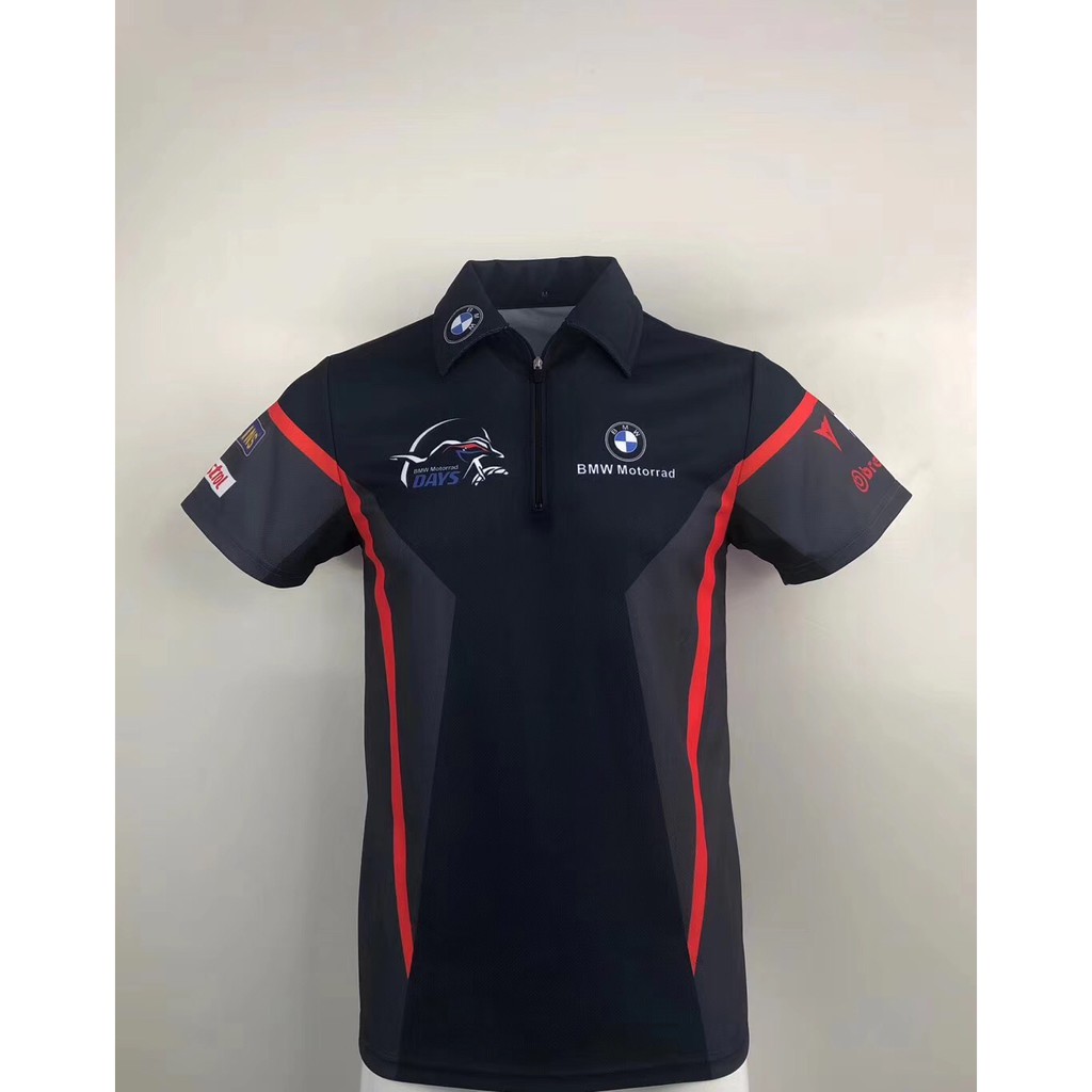 bmw motorad polo shirt new zipper style biker polo shirt 2021, | Shopee ...