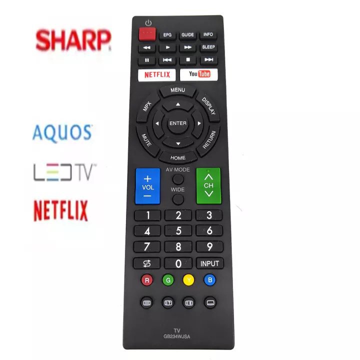 ORIGINAL sharp LCD LED SMART TV remote control GB234WJSA Compatible ...