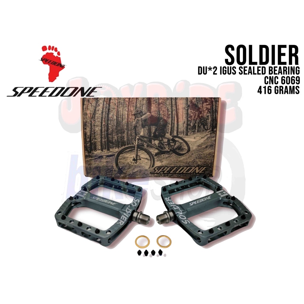 SPEEDONE FLAT PEDAL (SOLDIER/PILOT) (SEALED BEARING) | Shopee Philippines