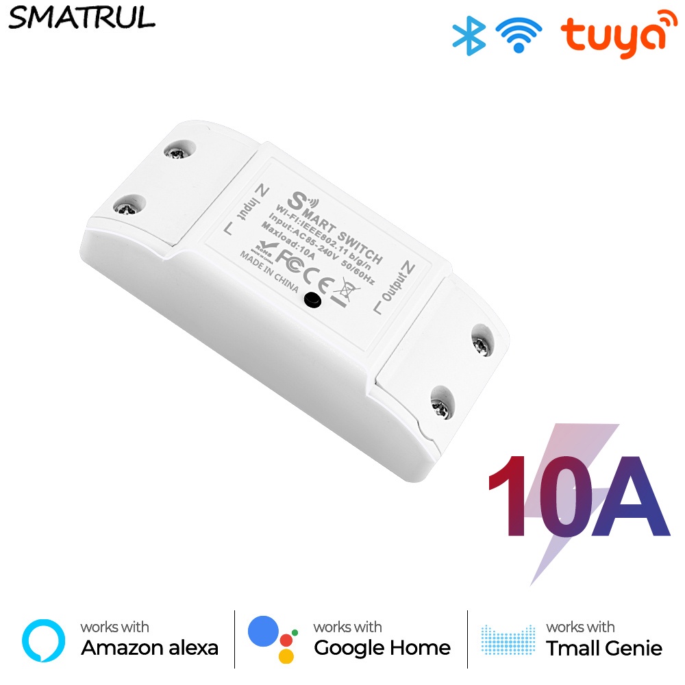SMATRUL Wi-Fi Smart Switch Compatible With Amazon Alexa 10a 2200w ...