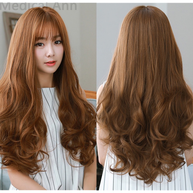Women's natural lifelike wig, cosplay fake, heat-resistant hair, fiber ...