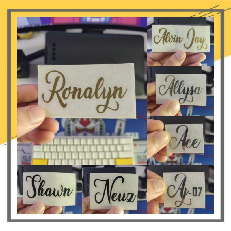 Personalized/Customized Waterproof Vinyl Decal Sticker for Names and ...