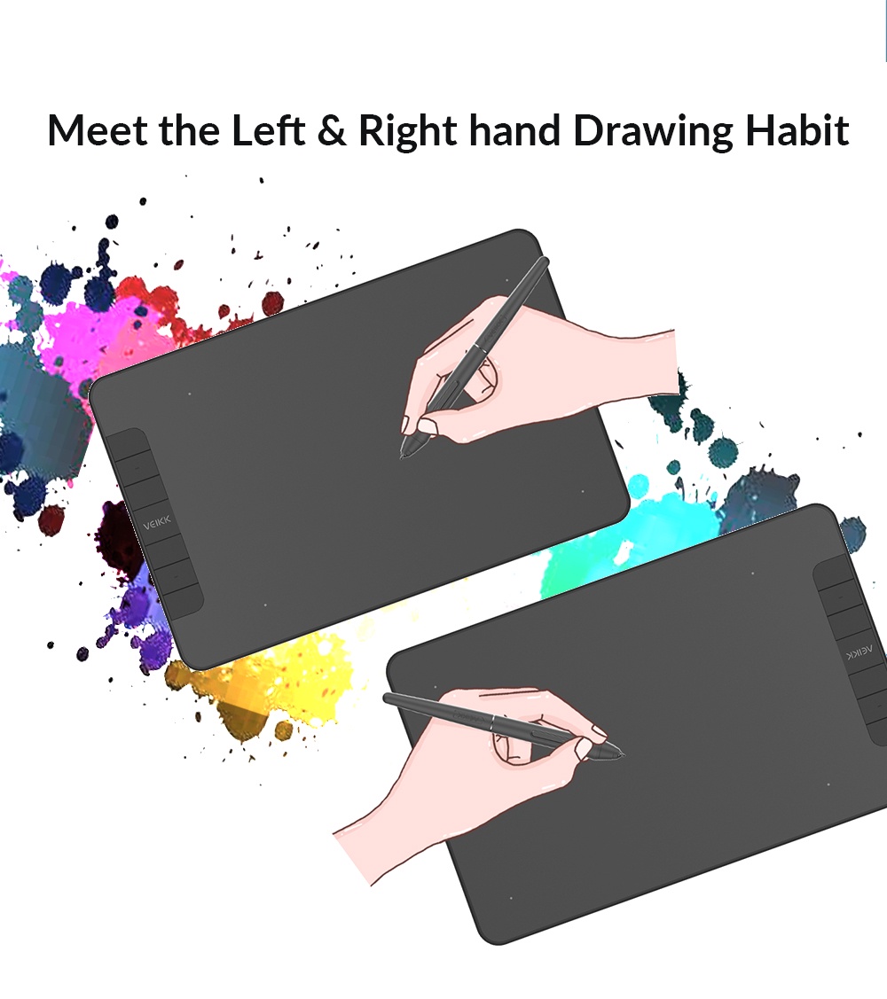 VEIKK VK640 Drawing Tablet Pen Tablet 6x4 Inch Support Android Phone ...