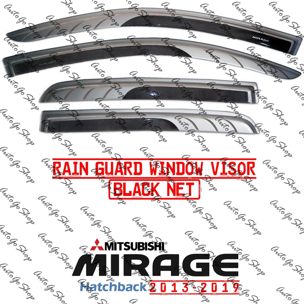 Mitsubishi Mirage Hatchback 2014-2021 Rain Guard Window Door Visor ...