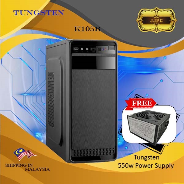TUNGSTEN OFFICE DESKTOP CASING K105B - BLACK / Built-in Tungsten 550w ...