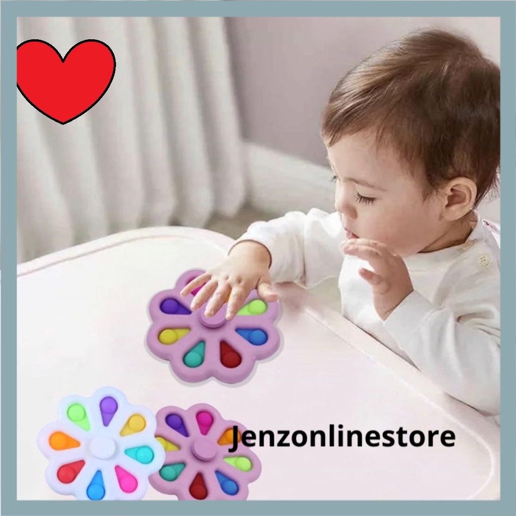 Fidget Spinner Pop It Simple Dimple Fidget Toys Sensory Bubble Silicone ...