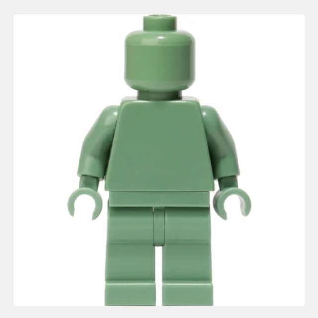 [LM] LEGO monochrome minifigure (Sand Green) | Shopee Philippines