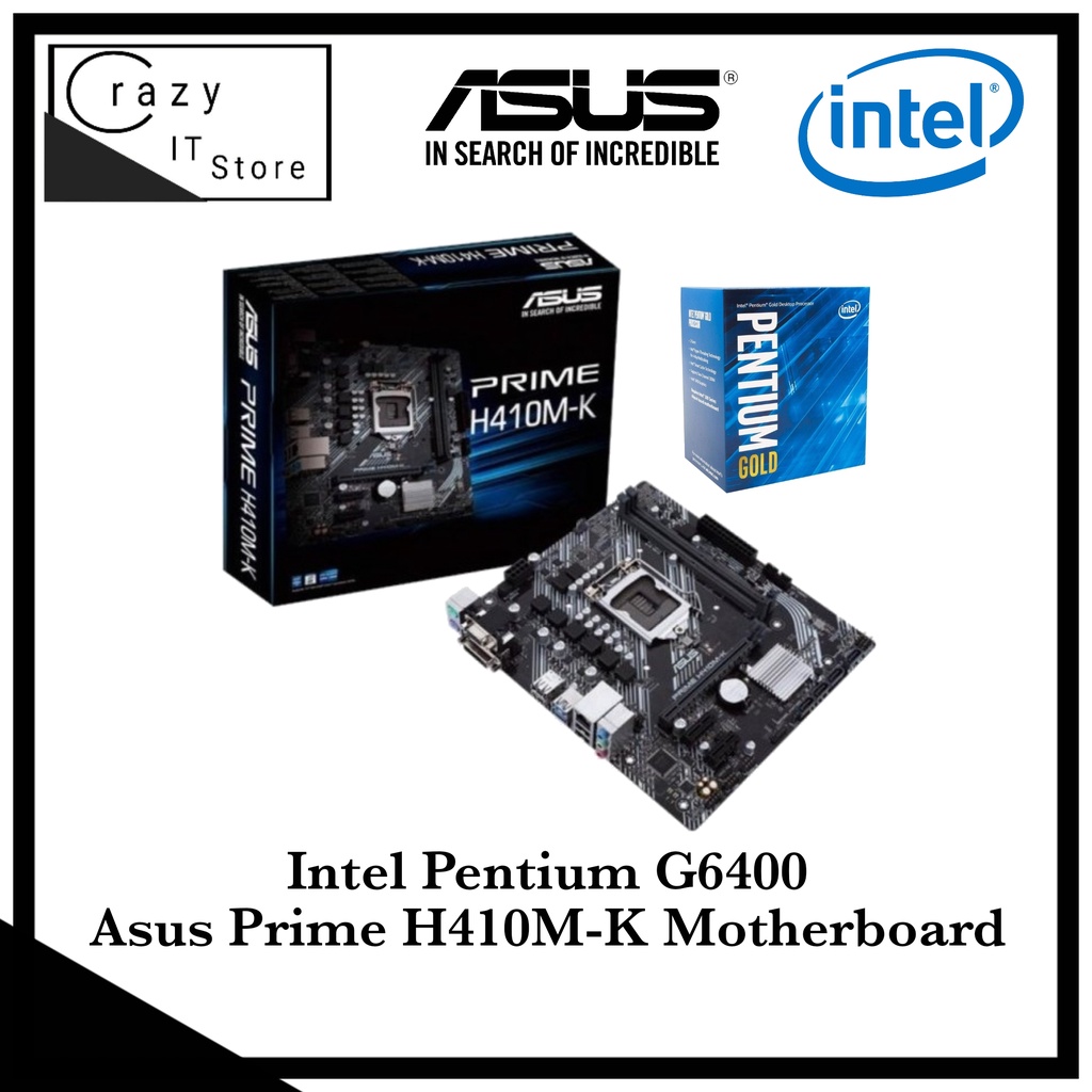 Intel Pentium G6400 Asus Prime H410M-K Motherboard | Shopee Philippines