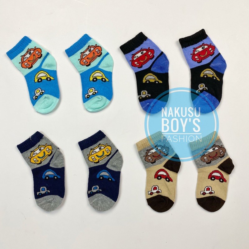 Nakusu 12Pairs Cotton Character Design Kid's/Boy's Socks Cars/Ben10 ...