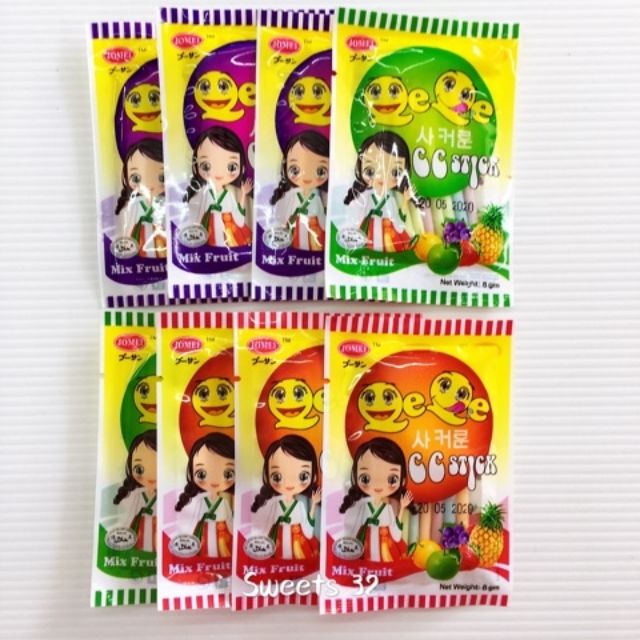 Jomei QeQe CC Stick Candy halal 水果味吸吸糖 (1pack 8g) | Shopee Philippines