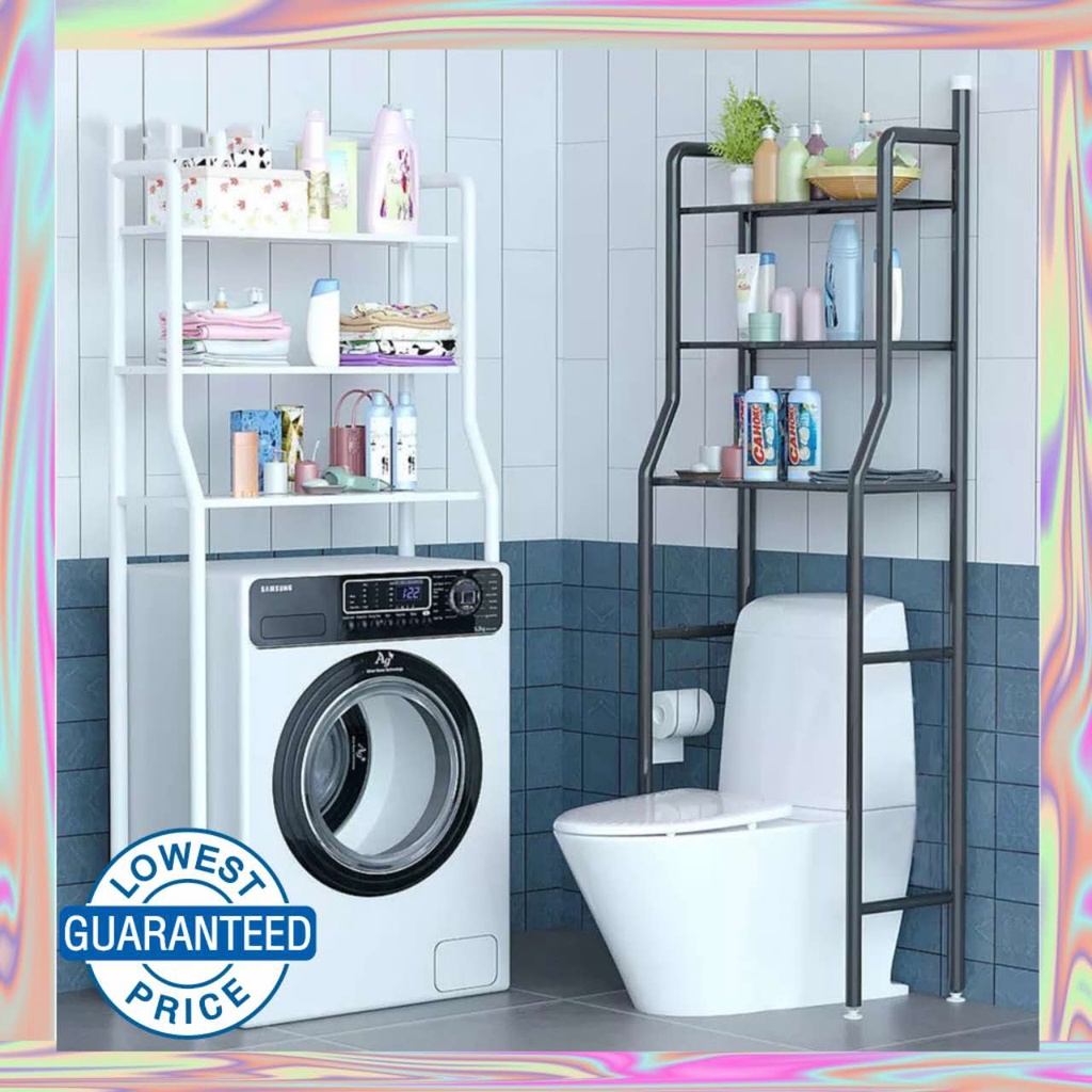 Simple European Style Bathroom Organization Toilet Washing Machine Rack ...