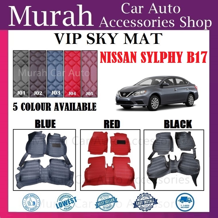 Nissan Sylphy B17 2013-2022 VIP SKY MAT CAR CARPET FLOOR MAT | Shopee ...