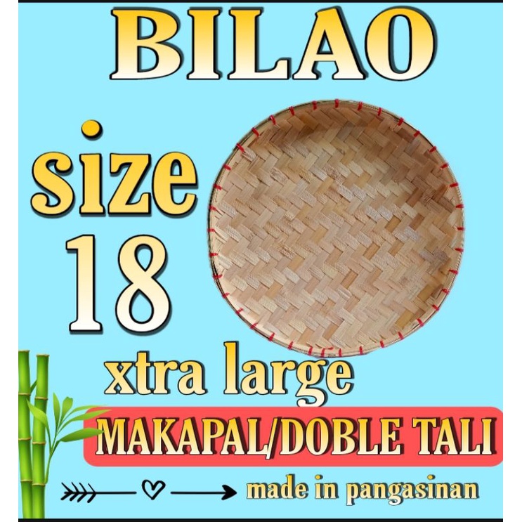 Bilao size 18 makapal XL(min.order 7-10pcs) | Shopee Philippines