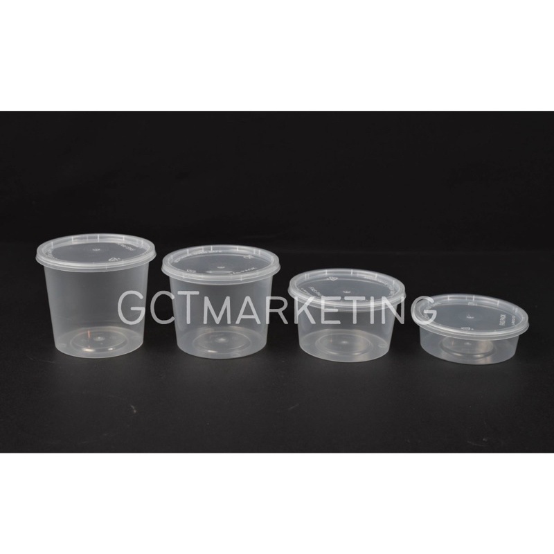 Microwavable & Disposable Round Containers with Lids 4 Sizes (10pcs ...