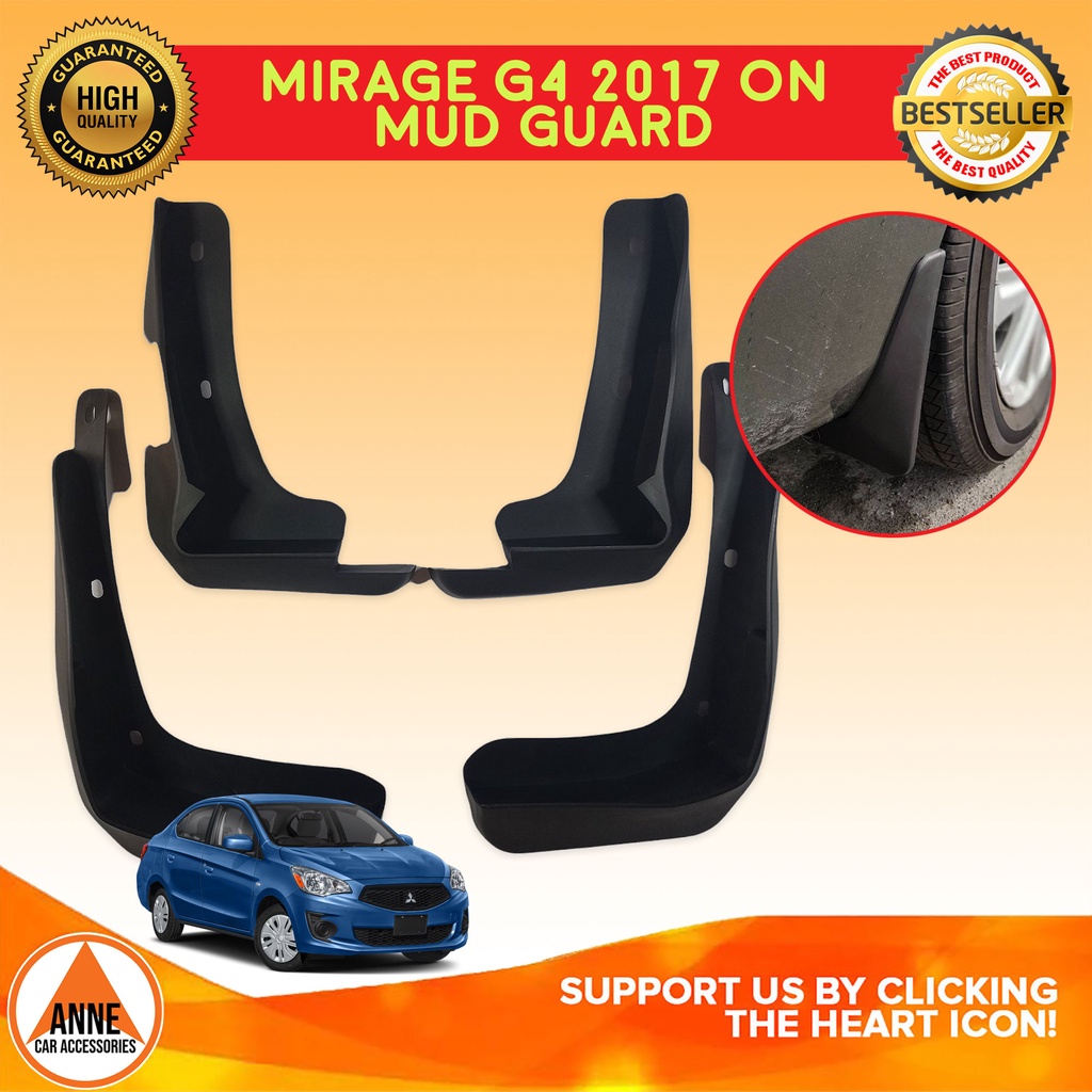 WITH Free Screw Set Mud Guard for Mitsubishi Mirage G4 2017 - Onwards ...