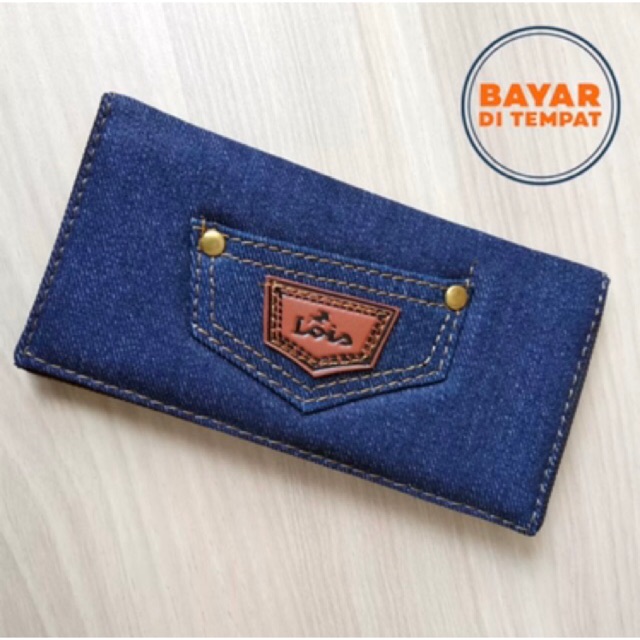 Best Quality Lee Lea Lois Denim Jeans Men's Long Wallet | Shopee ...