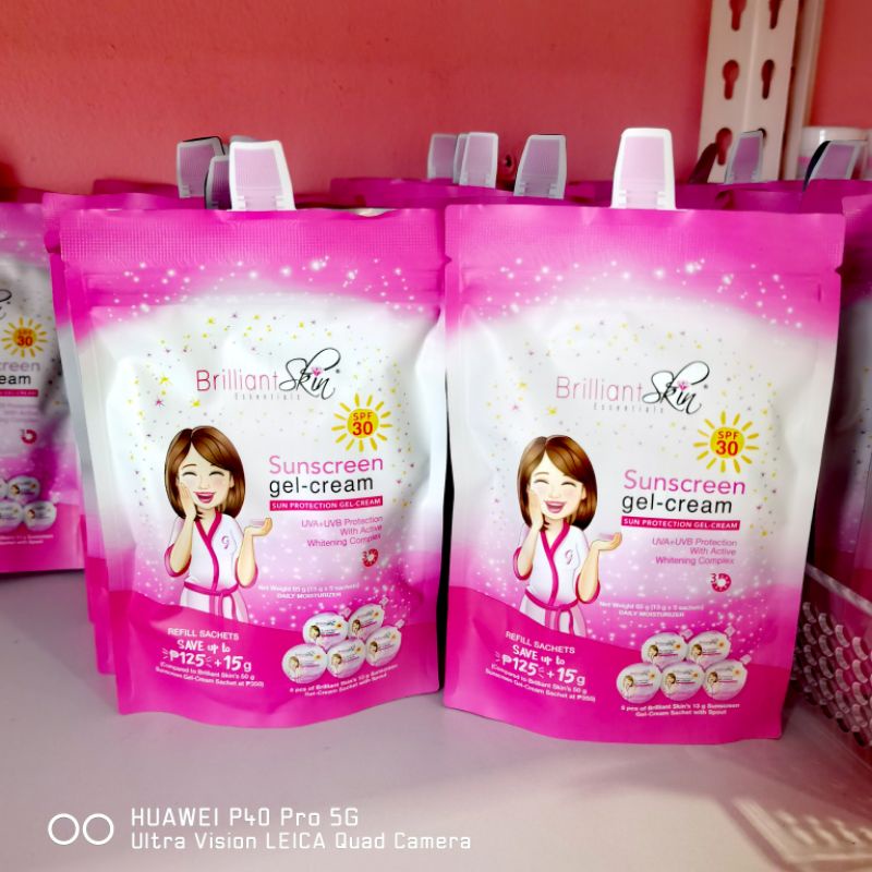Brilliant Sunscreen gel-cream 65g SPF30 (13g x 5sachets) | Shopee Philippines