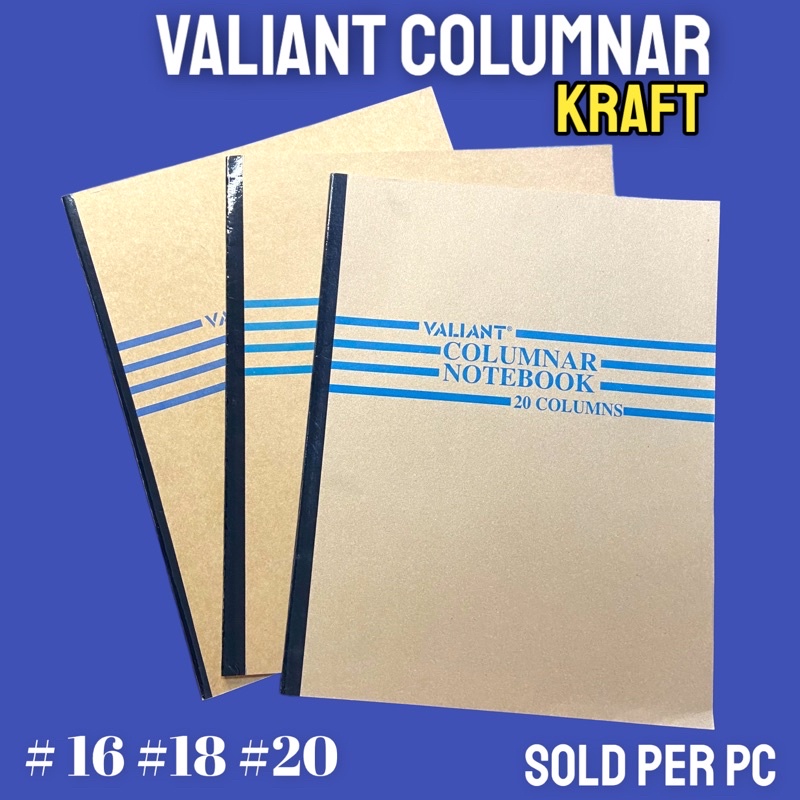 Valiant Columnar Notebook #16,#18,#20 x Sold per Pc | Shopee Philippines