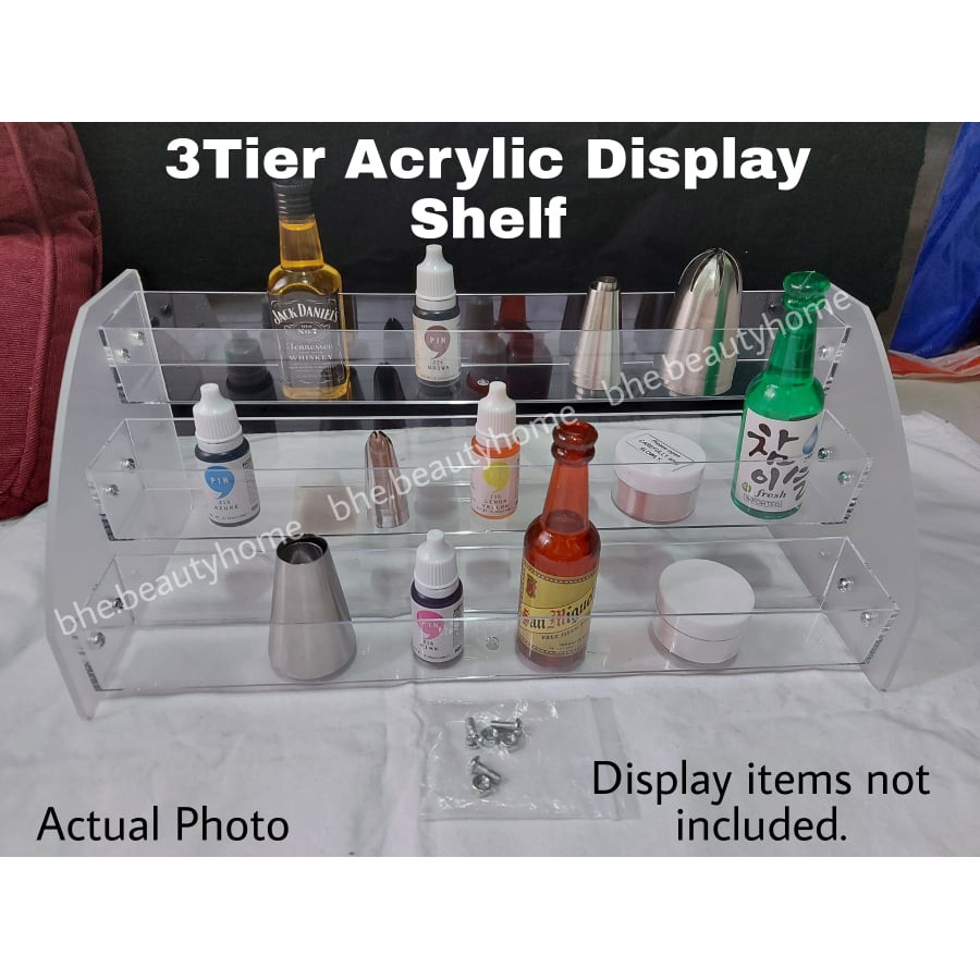 3Tier Acrylic Display Shelf 3 tier organizer | Shopee Philippines
