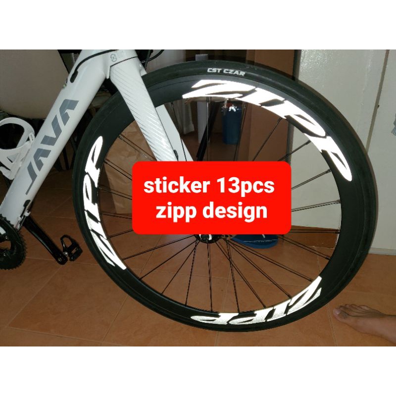 zipp rim sticker reflective. bike,bike rim not included 13pcs | Shopee ...