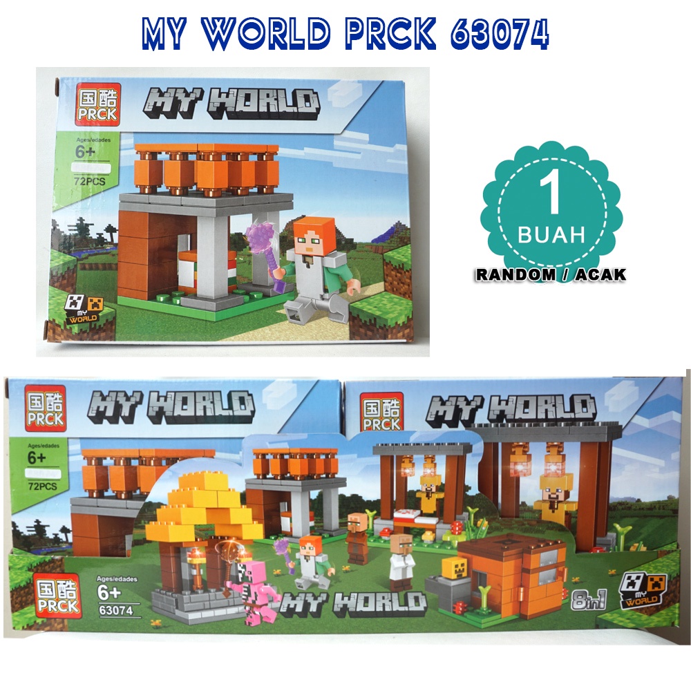 My WORLD Minecraft Brick Cube Toys - Unit - MY WORLD PRCK 63074 | Shopee Philippines