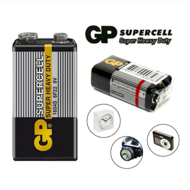 GP Supercell Heavy Duty 9V Batter for Smart Tag (1box-10pcs) | Shopee ...